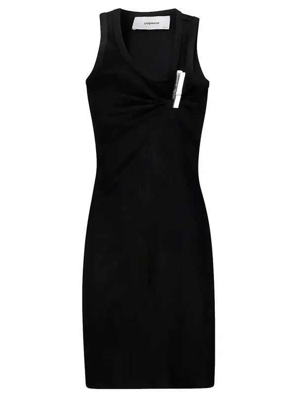 Coperni Washing Clip Mini Dress - Black