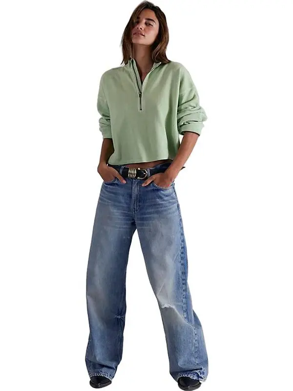 DALA Boyfriend Jeans With Distressing And Fading - Attick Blue