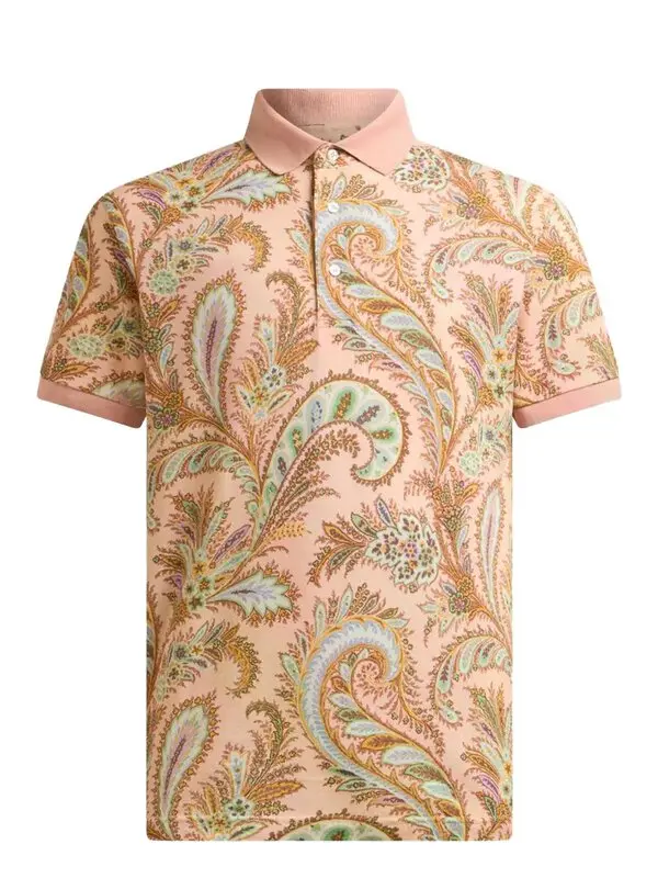Etro Cotton Polo Shirt - Pink