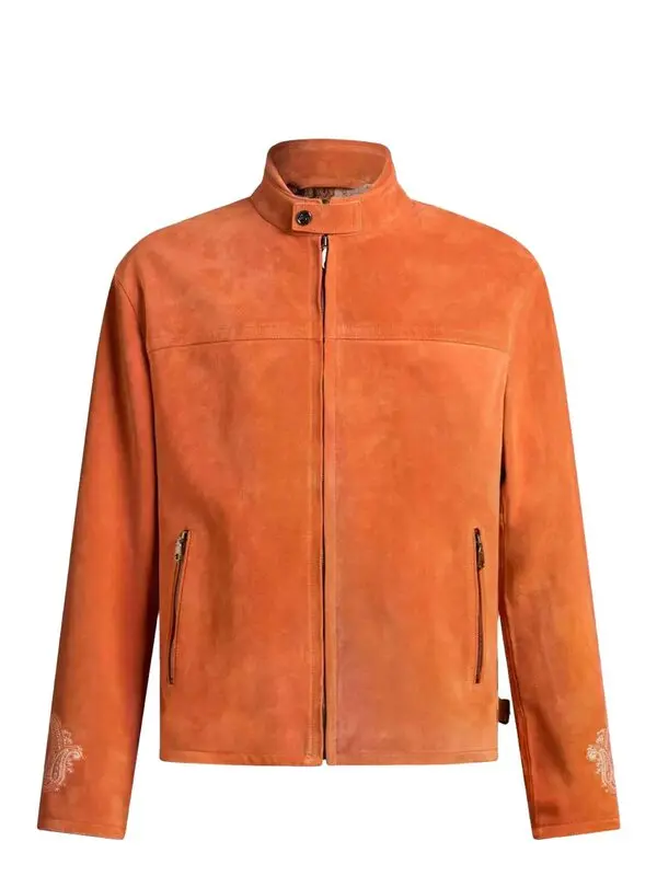 Etro Leather Jacket - Orange