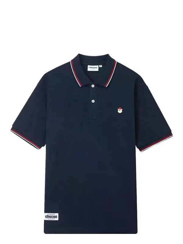 CHOCOOLATE Logo-patch Polo Shirt - Blue