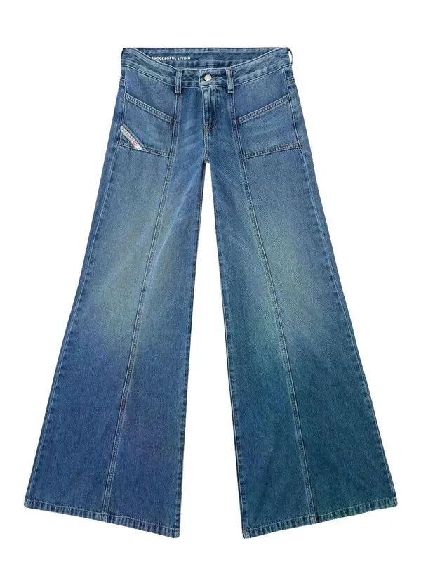 DIESEL® D-akii Panelled Jeans - Blue