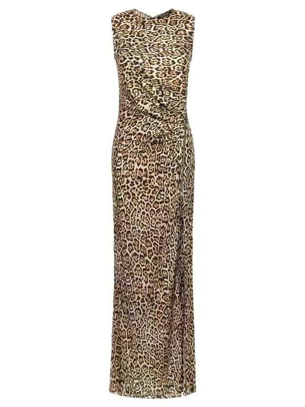 Roberto Cavalli Leopard-print Maxi Dress - Neutrals