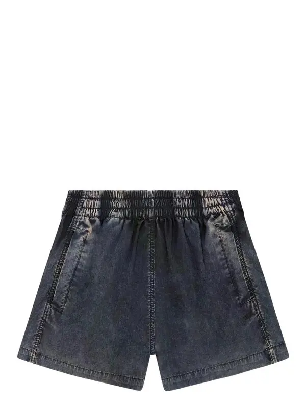 DIESEL Elasticated-waistband Denim Shorts - Blue