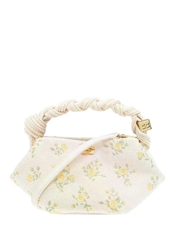 GANNI Floral-embroidered Tote - White