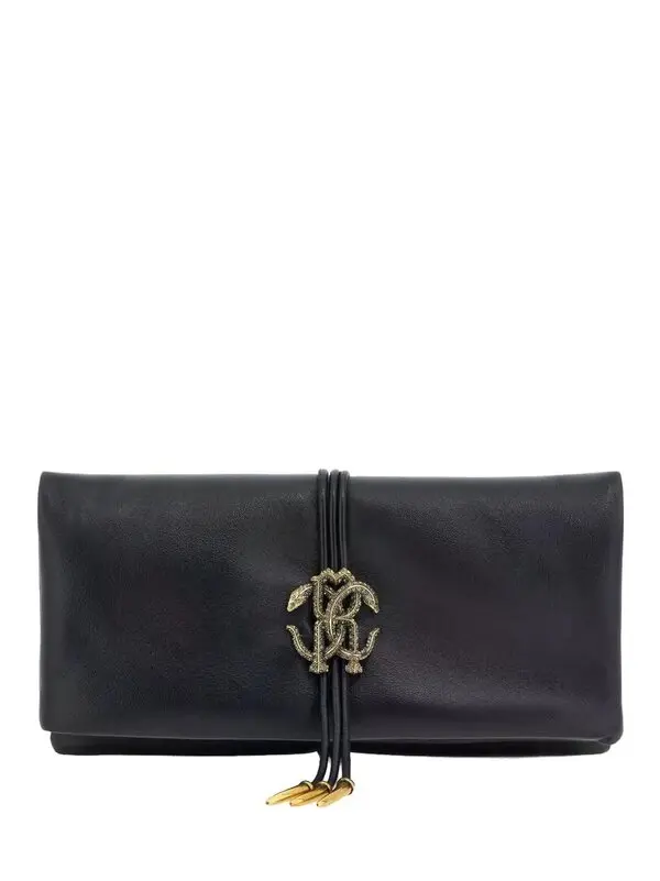 Roberto Cavalli Mini Roar Clutch Bag - Black