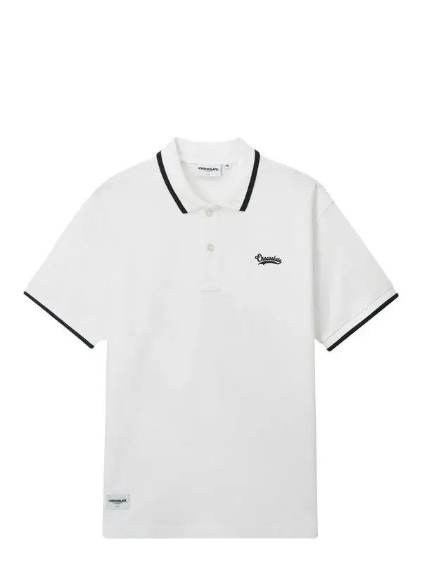 CHOCOOLATE Logo-embroidered Polo Shirt - White