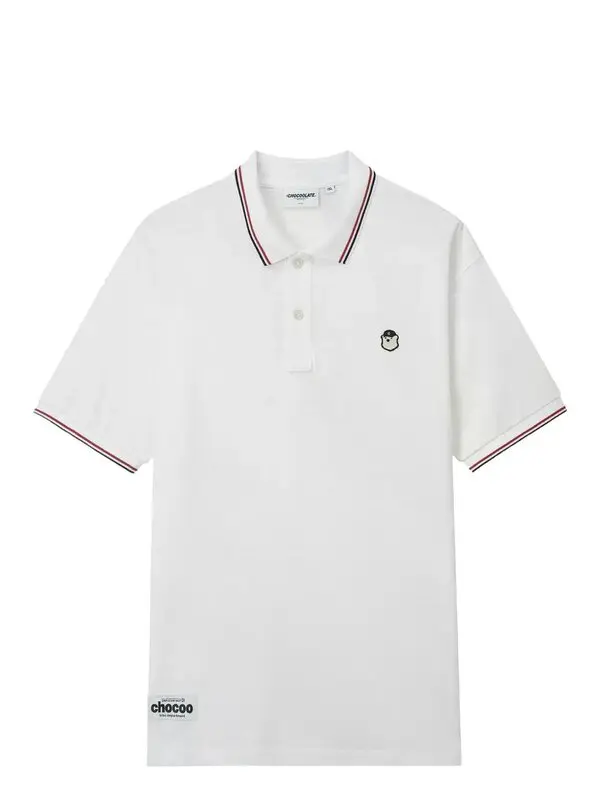 CHOCOOLATE Logo-patch Polo Shirt - White