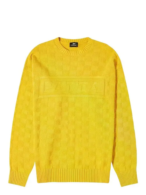 PATTA Logo-embroidered Jumper - Yellow