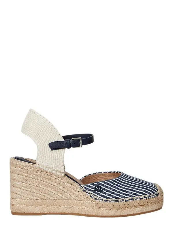 Ralph Lauren Robby Striped Espadrille - Refined Navy/natural