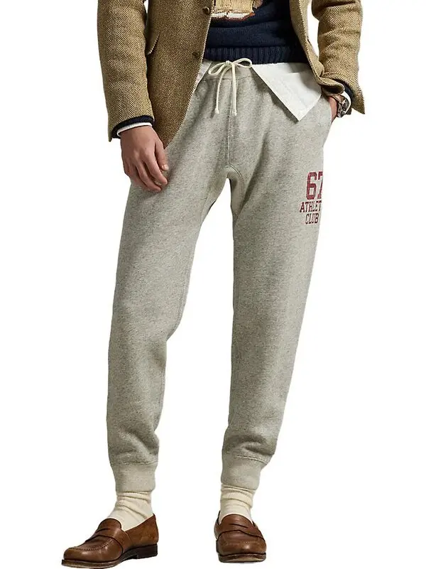 Ralph Lauren Loopback Fleece Graphic Jogger Pant - Loft Heather