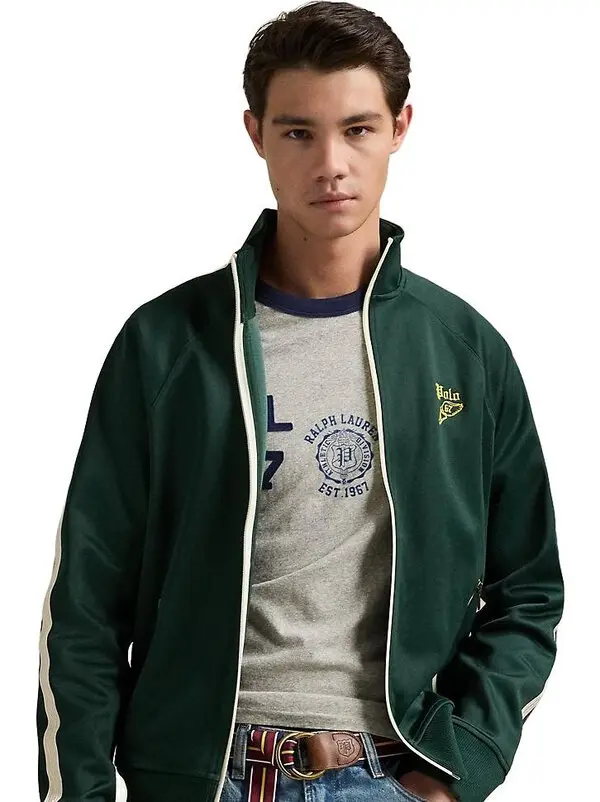 Ralph Lauren Embroidered Tricot Track Jacket - College Green