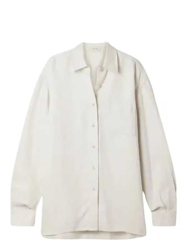 THE ROW Nesson Linen-twill Shirt - White