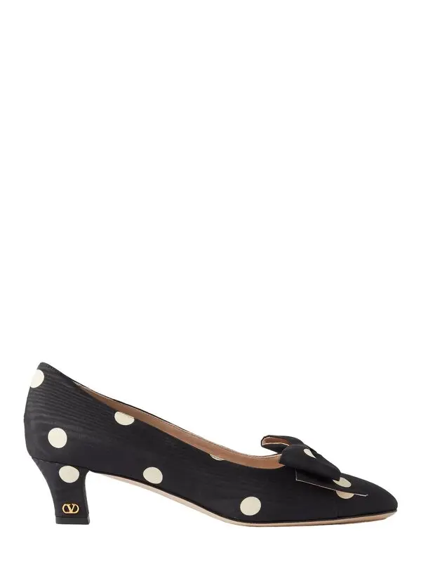 Valentino Garavani Bowow 45 Polka-dot Pumps - Black