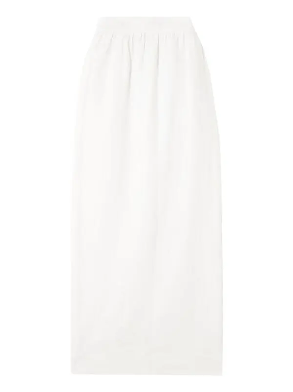 Posse Emma Linen Midi Skirt - Ivory