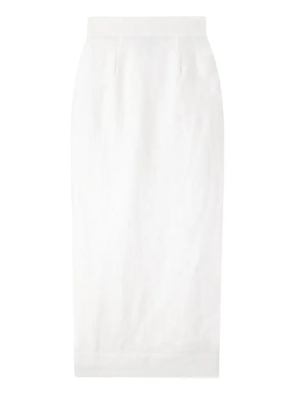 Posse Emma Linen Midi Skirt - Neutrals