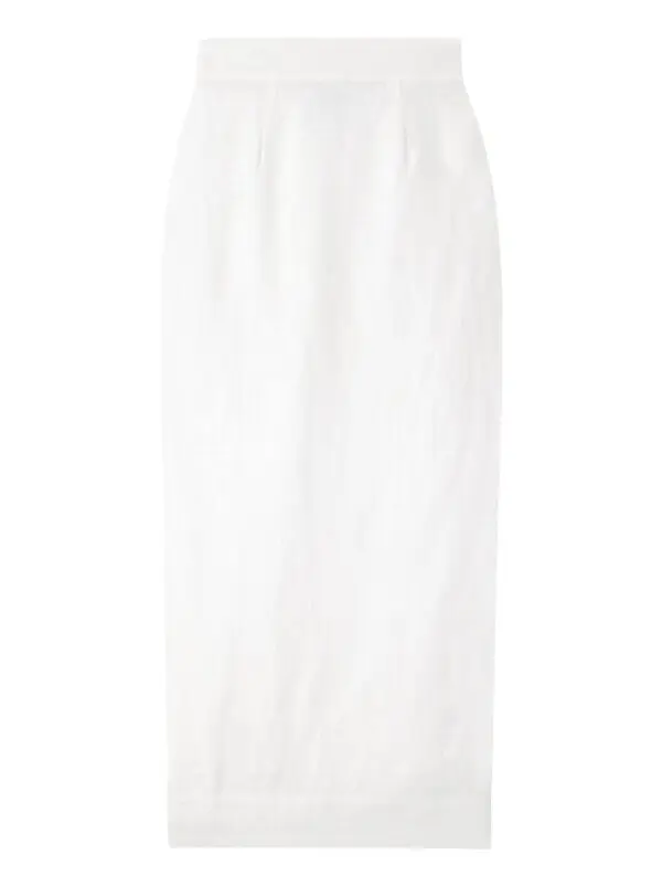 Posse Emma Linen Midi Skirt - Neutrals