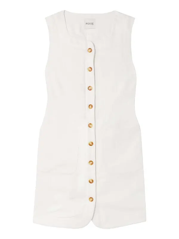 Posse Emma Linen Vest - Ivory