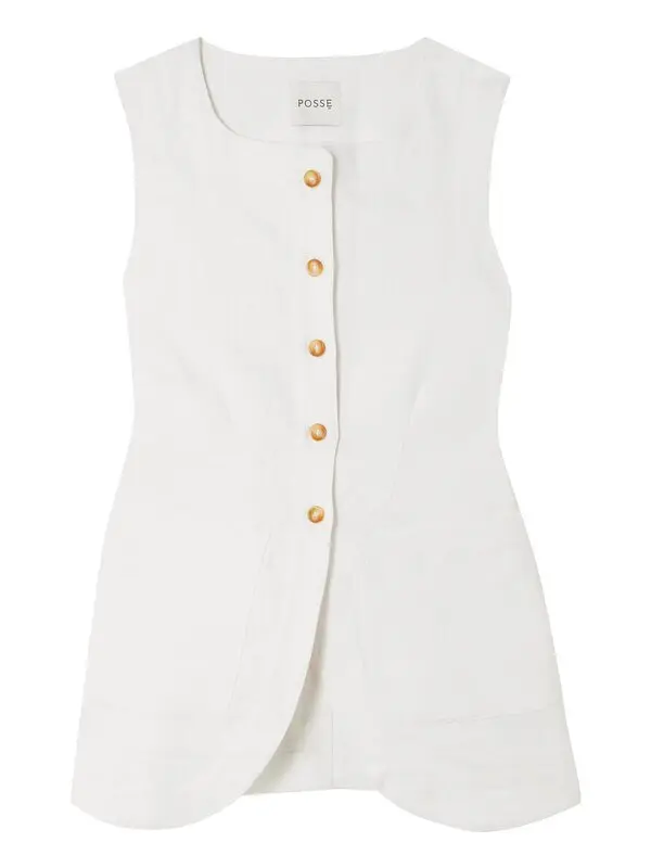 Posse Emma Linen Vest - Neutrals
