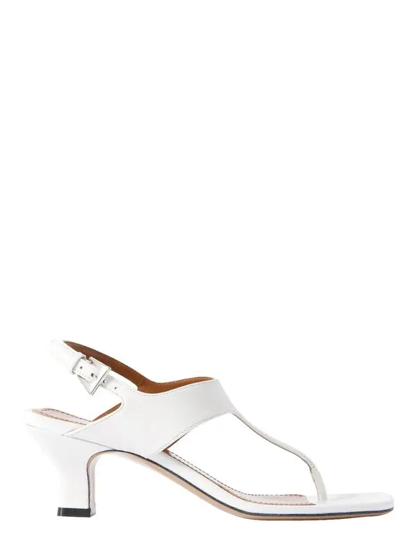 Paris Texas Portofino Leather Sandals - White