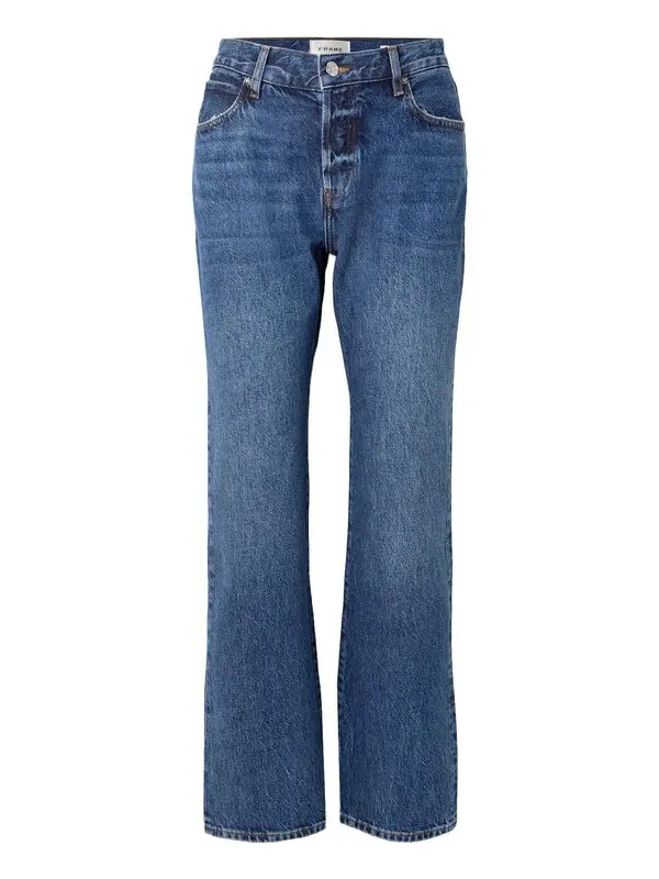 FRAME The Staple Mid-rise Straight-leg Jeans - Blue