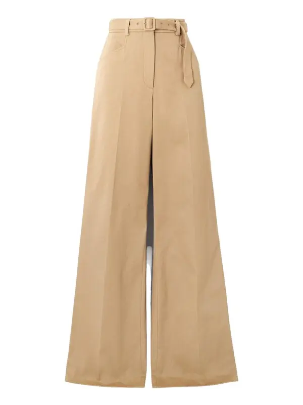 Gabriela Hearst Norman Belted Wide-leg Pants - Brown
