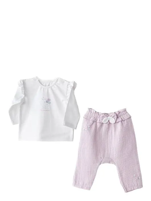 ANDY WAWA Butterfly Pants Set - Lilac