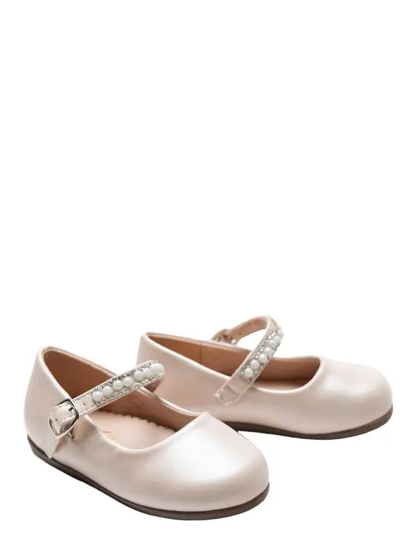 TULLEEN Margot Pearl Band Flat - Cream