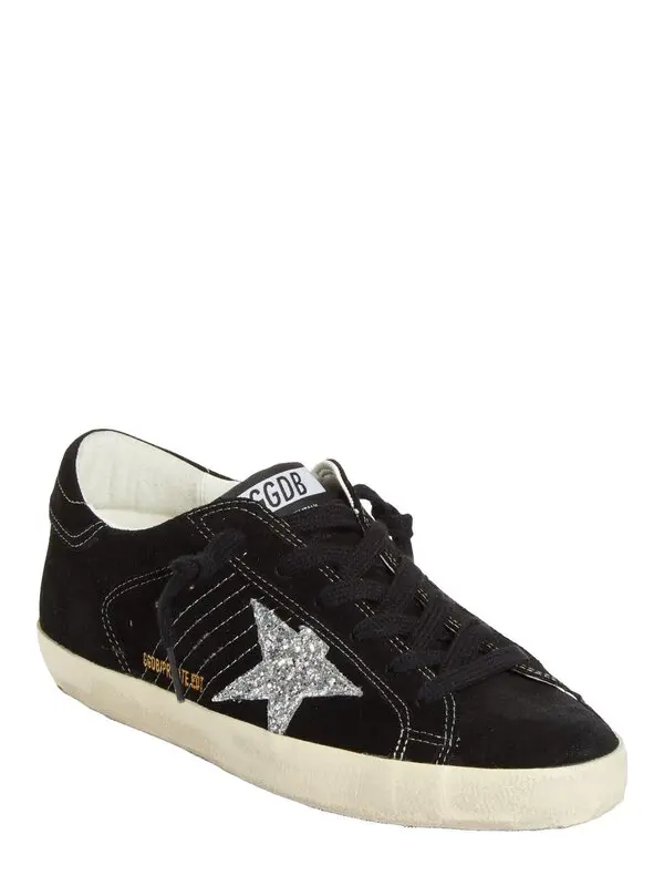 GOLDEN GOOSE Super-star Low-top Sneaker - Black/ Silver