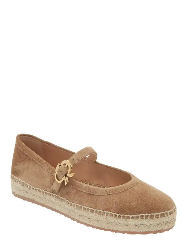 GIANVITO ROSSI Elda Espadrille Sandals - Camel