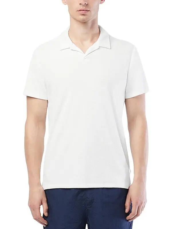Onia Terry Open Collar Polo Shirt - White