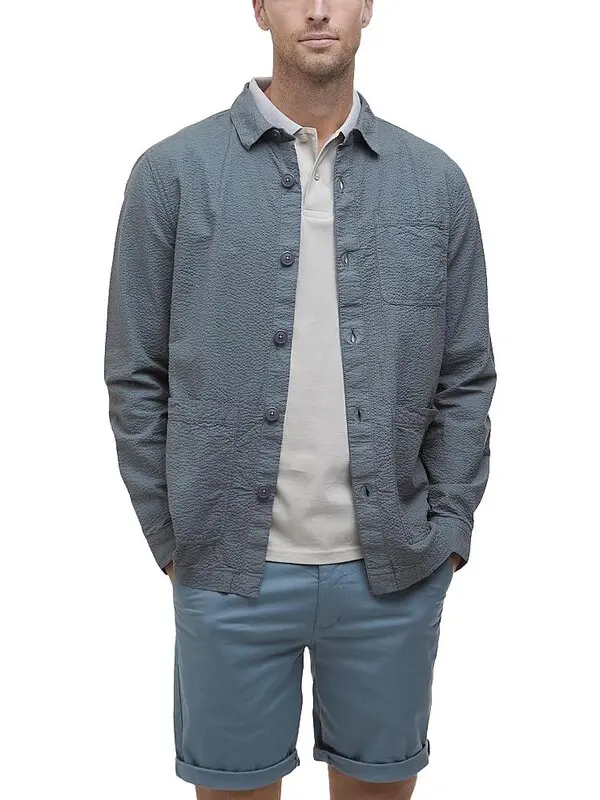 Barbour Callercove Seersucker Shirt Jacket - Vintage Teal