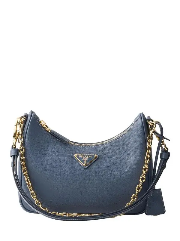 Prada Re-edition Mini Saffiano Leather Bag - Blue