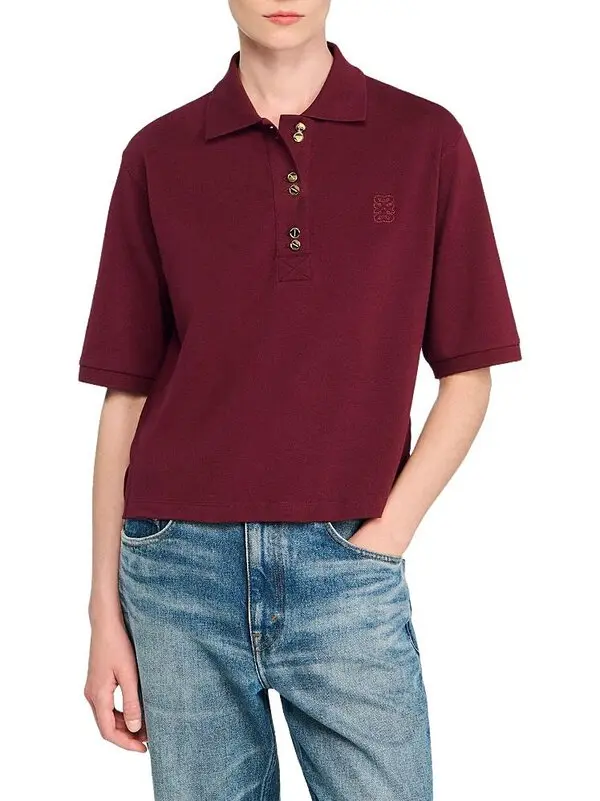 Sandro Polo Shirt - Bordeaux
