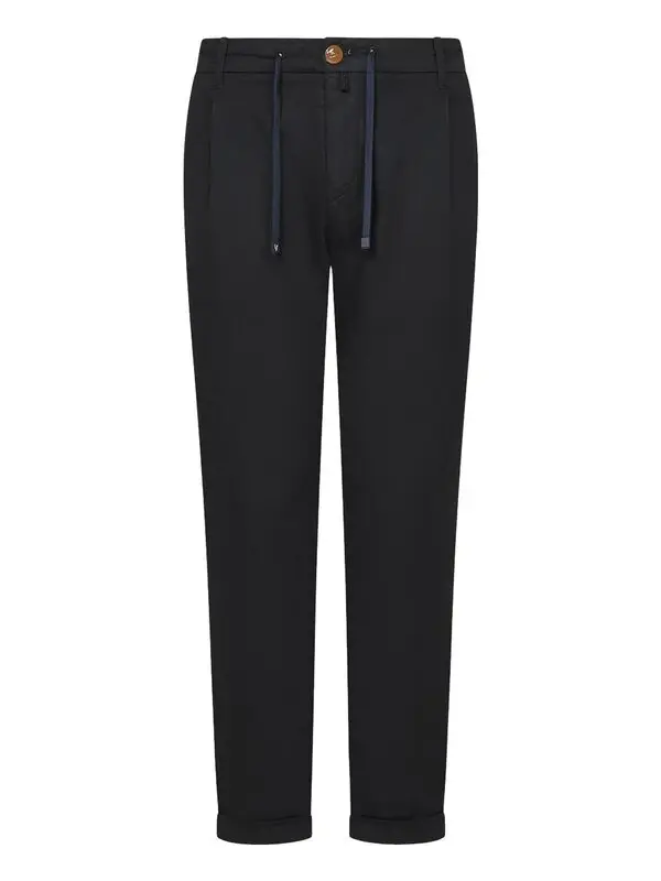 HANDPICKED Udine Trousers - Black