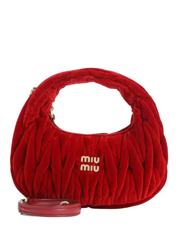 Miu Miu Mini Matelassé Handbag - Red
