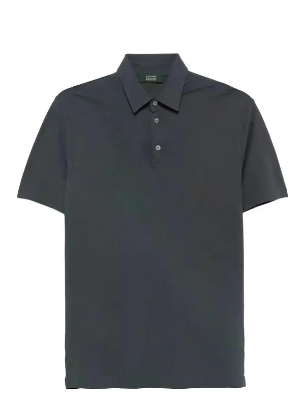 ZANONE Cotton Polo Shirt - Grey