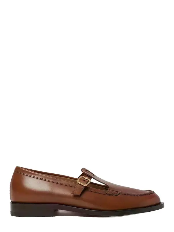 SCAROSSO Leather Loafers - Brown