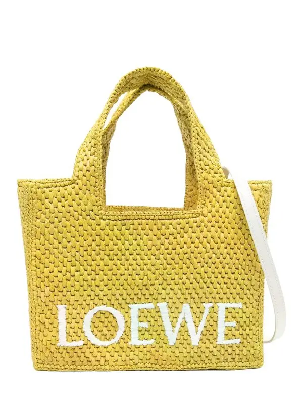 Loewe Small Font Tote - Yellow