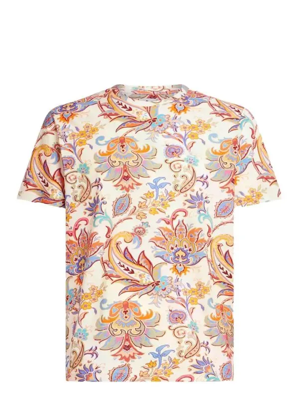 Etro Paisley-print T-shirt - Neutrals