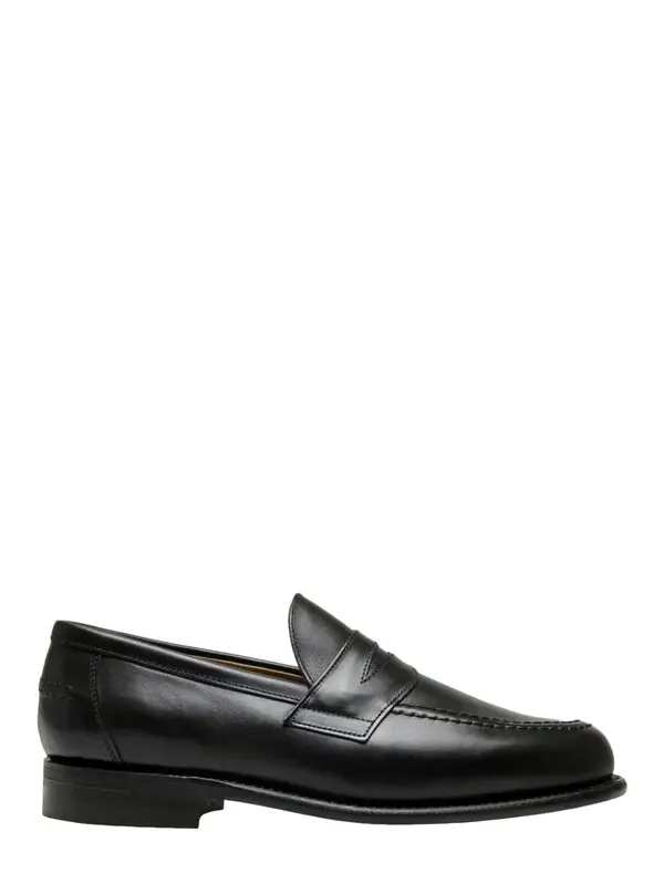 SANDERS Leather Loafers - Black