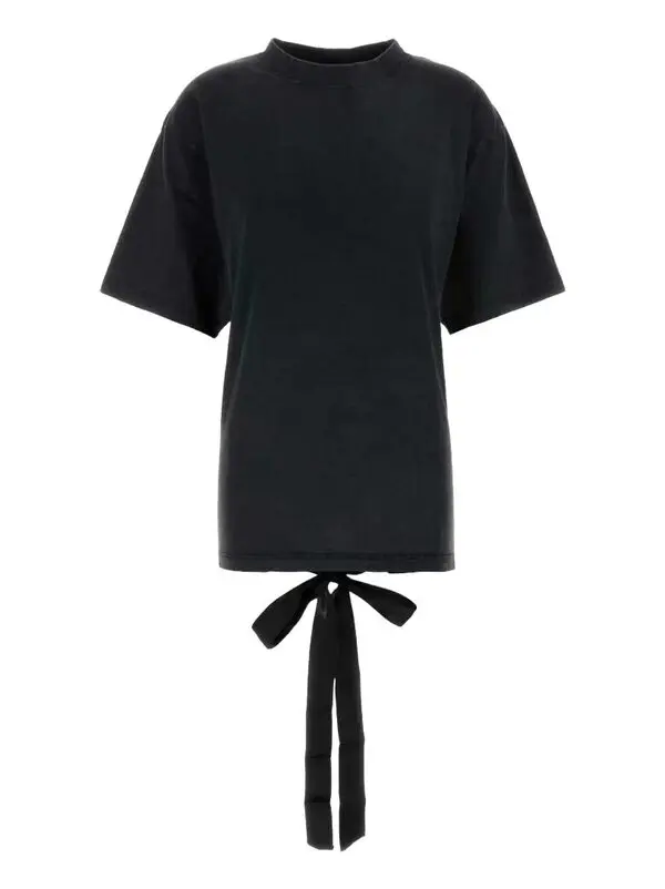 Balenciaga Lace-up Back T-shirt - Black