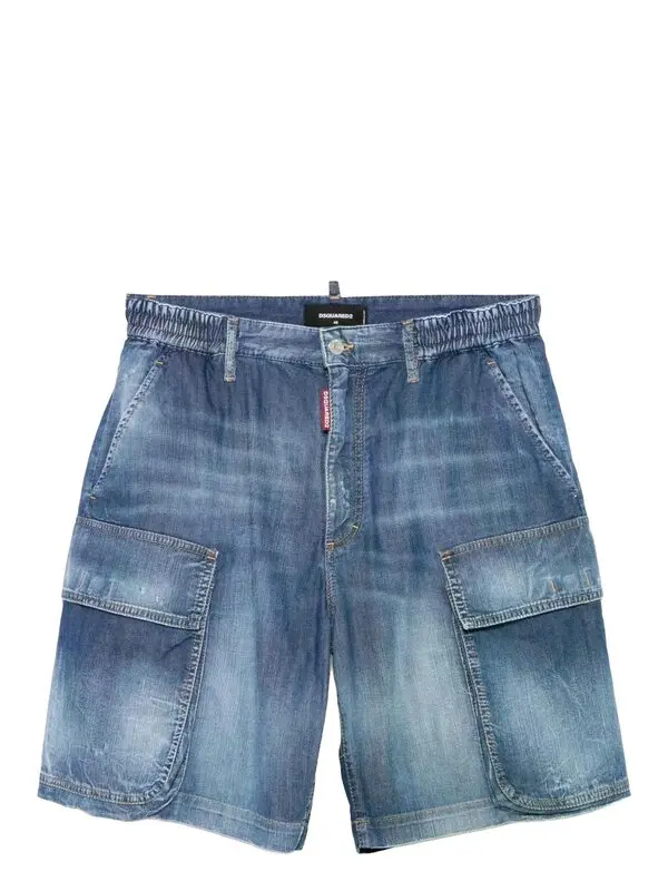 Dsquared2 Denim Cargo Shorts - Blue