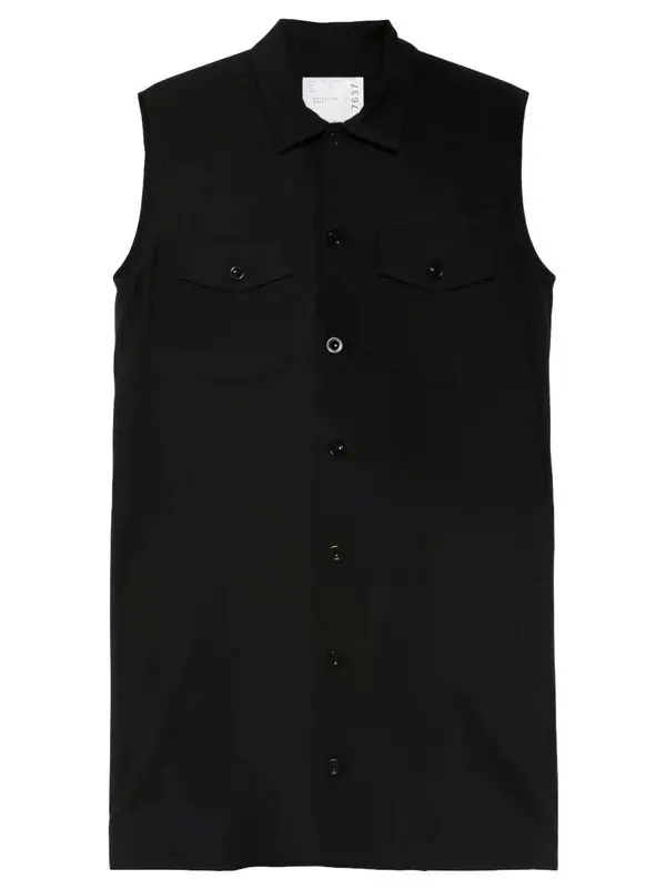 Sacai Sleeveless Mini Dress - Black