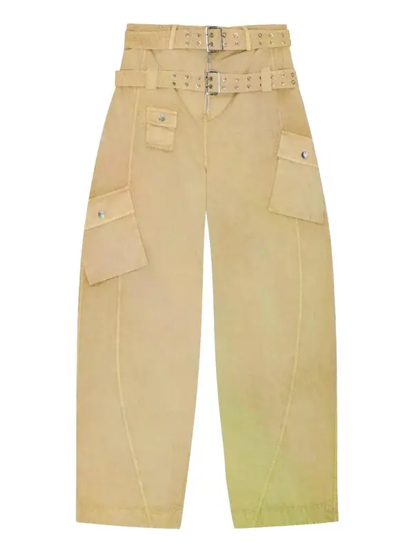 GANNI Cargo-pocket Trousers - Neutrals