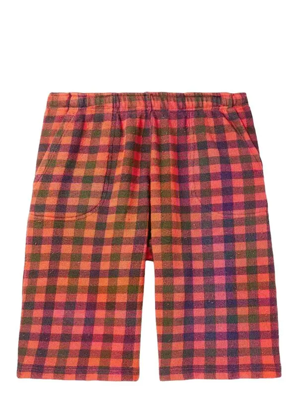 ERL Checked Shorts - Orange