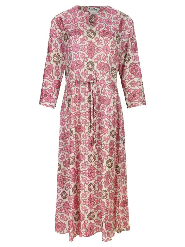 Max Mara Silk Midi Dress - Pink