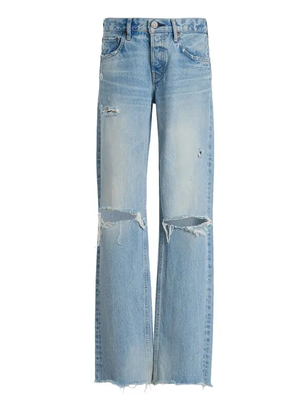 Moussy Vintage Odessa Rigid Straight-leg Jeans - Light Wash