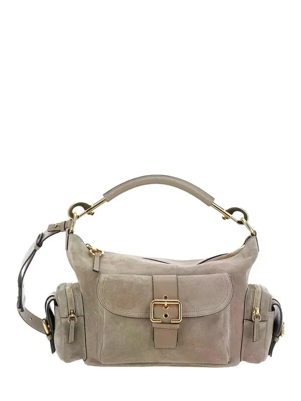 Chloé Suede Camera Bag - Grey