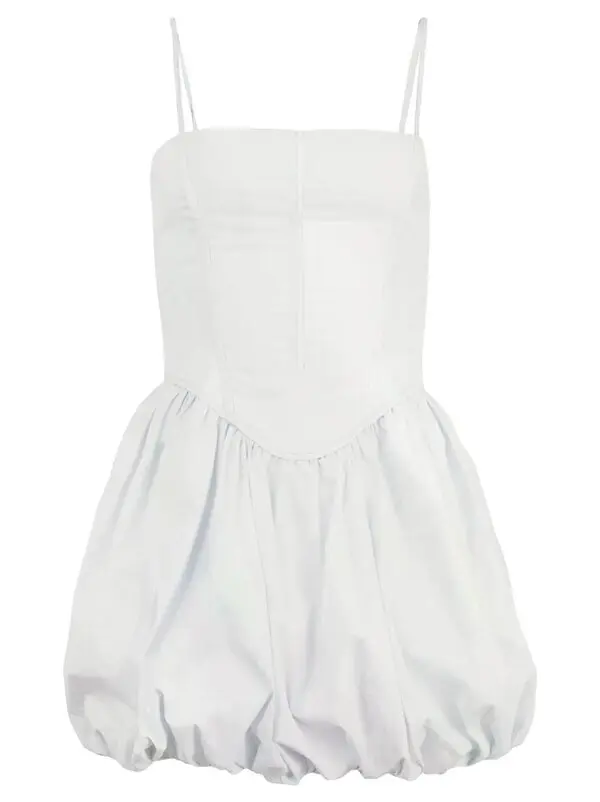 Fleur Du Mal Corset Bubble Mini Dress - White